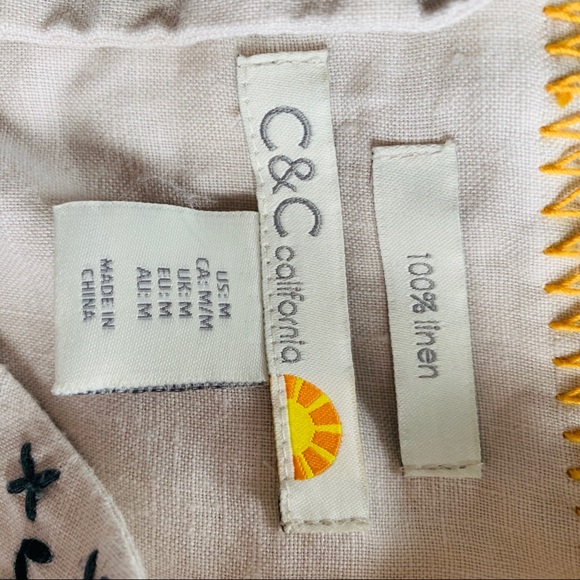 C&C California | Dresses | Cc California Linen Stitched Sleeveless ...